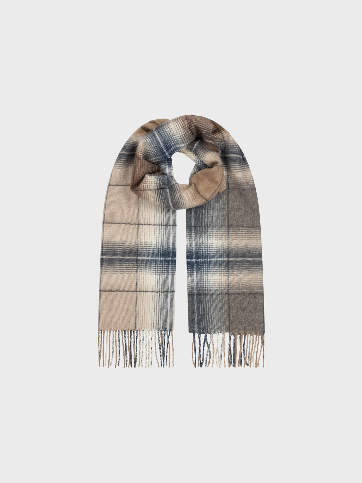 Arran Kellock Mens Natural Slate Cashmere Scarf - Begg x Co