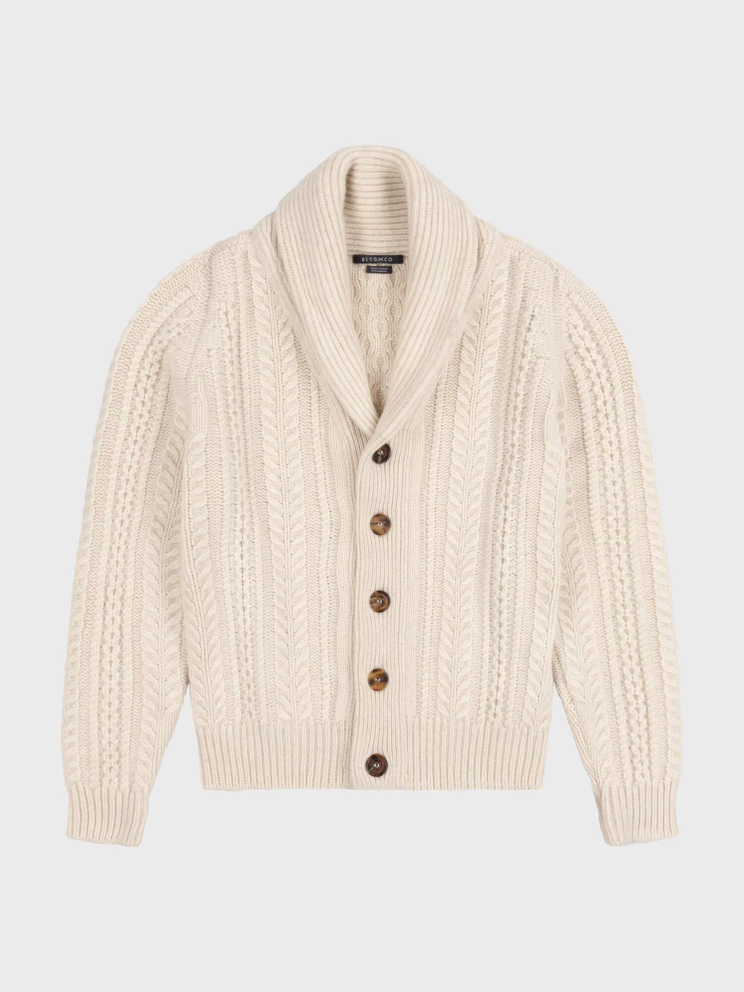 Womens Aspen Bare Undyed Cashmere Knitted Cardigan | Begg x Co