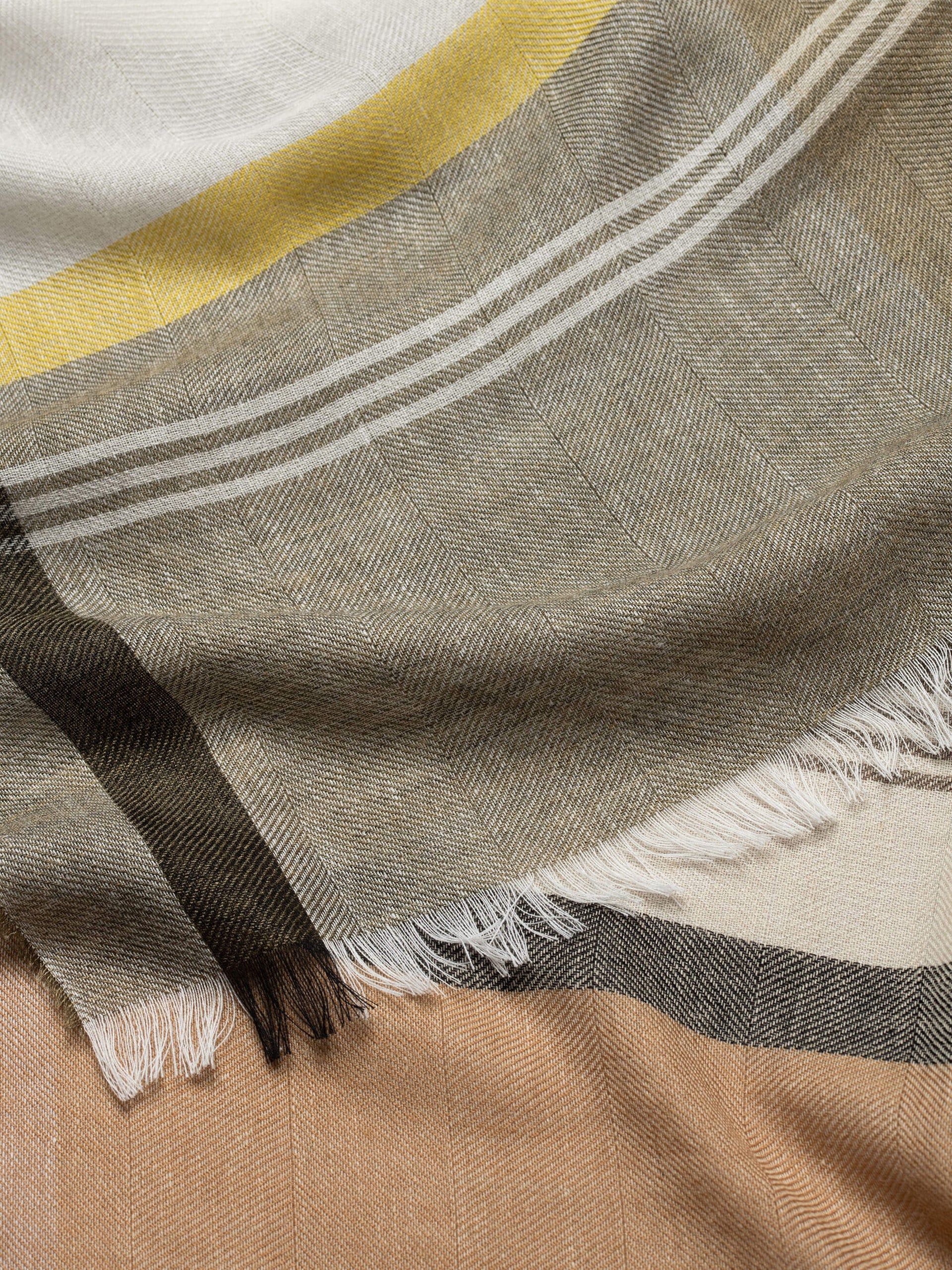 Mens Fiji Duncan Natural Cashmere Blend Scarf - Begg x Co