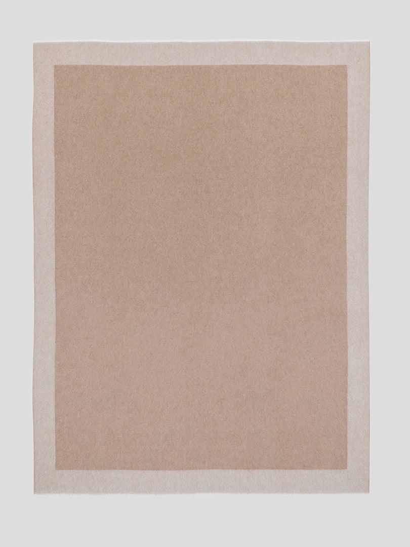Arran Border White Natural Cashmere Blanket - Begg x Co