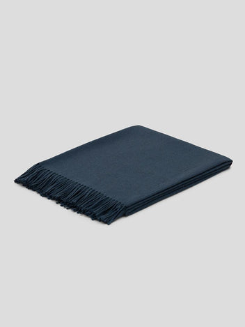 Arran Solid Slate Cashmere Throw - Begg x Co